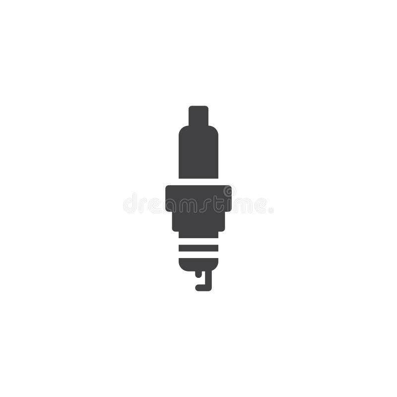 Spark plug vector icon stock vector. Illustration of power - 126716453