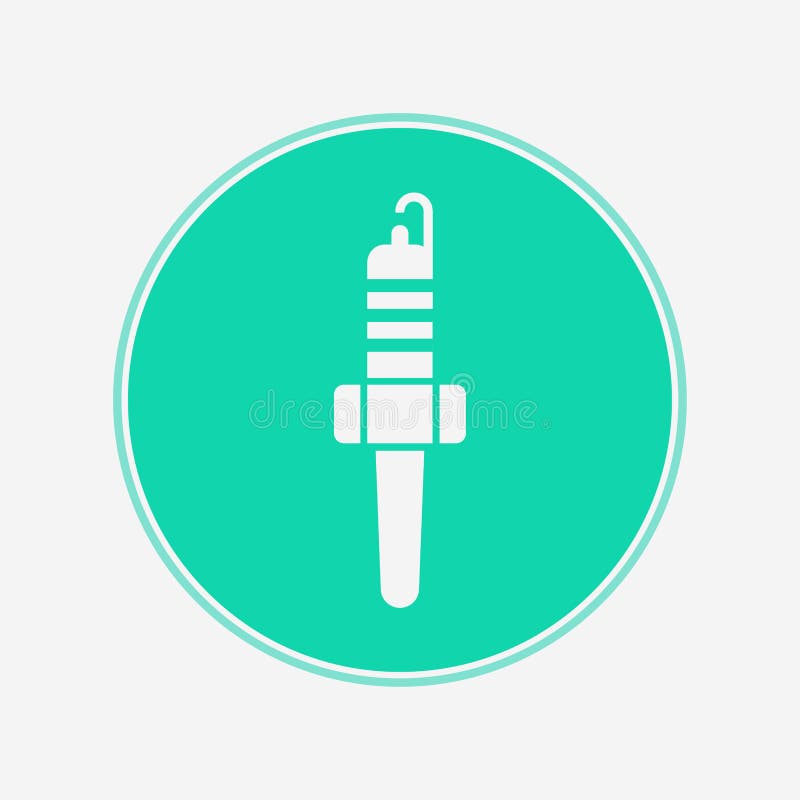 Spark Plug Vector Icon Sign Symbol Stock Vector - Illustration of black ...