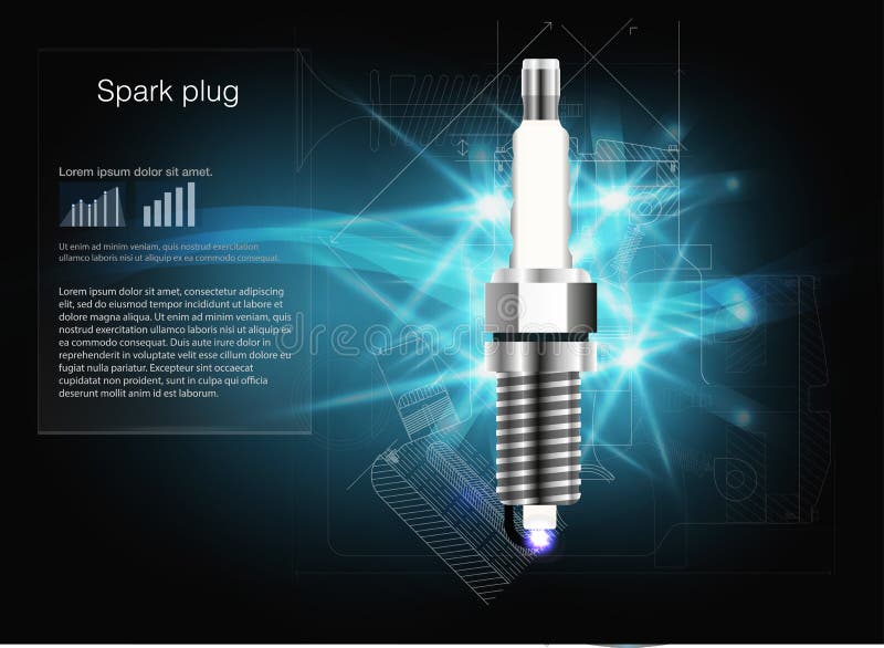 Spark Plug. Template of Automobile Infographics. Stock Vector ...