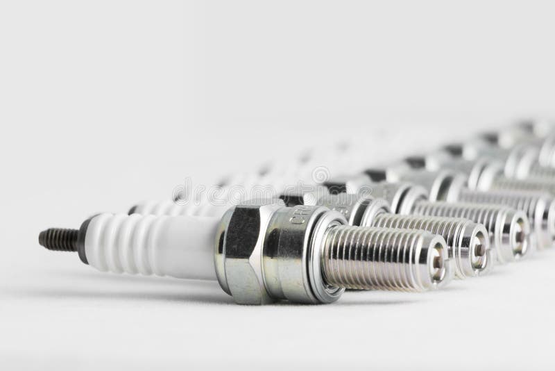 Spark plugs diagonal stock image. Image of plug, motor - 14113805