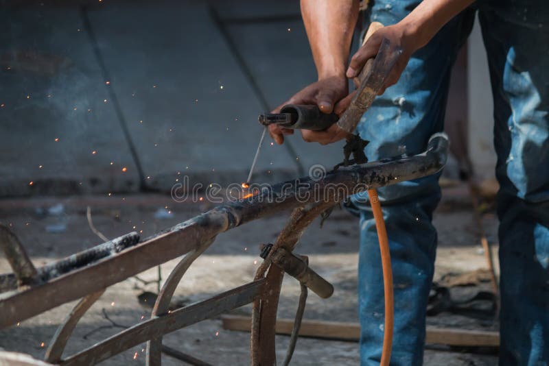 The Spark stock image. Image of welding, site, mask, smoke - 59828387