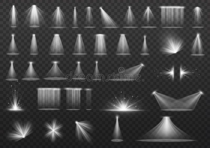 Spark Spotlight White, Light Effect, Glowing Ray Stock Vector ...