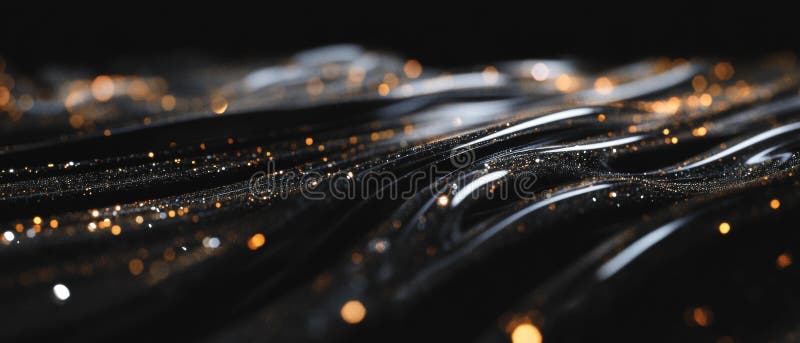 Spark Streams Flow Smoothly on a Black Background Creating a ...