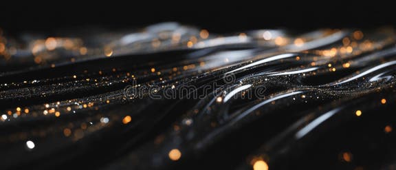 Spark Streams Flow Smoothly on a Black Background Creating a ...