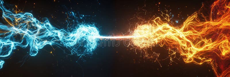 Spark between Two Simple Wires, Representing a Sudden Mental Connection ...