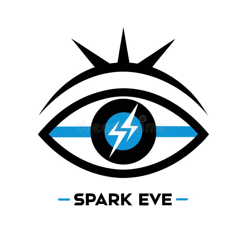 Spark Vision Eye Energy Bolt Logo Vector Stock Illustration ...