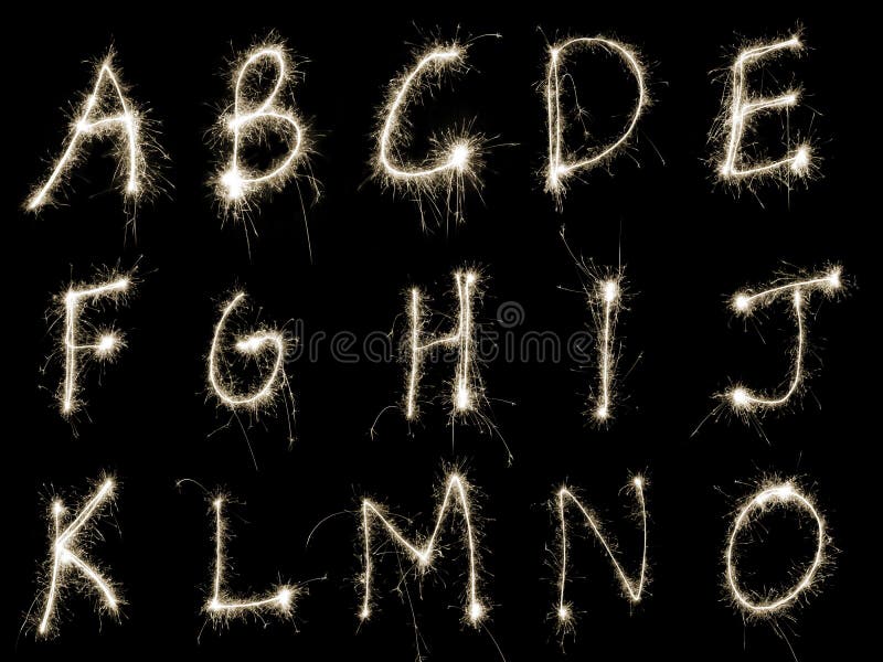 Alphabet Sparklers stock image. Image of hand, sparklers - 7173459