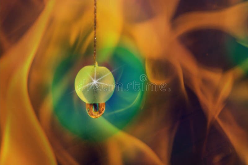 SPARKLE on BEAD with WATERDROP on FIRE Stock Photo - Image of desktop ...