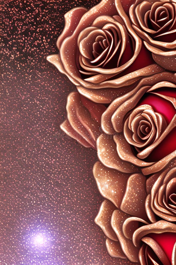 Sparkle Dazzle Roses Abstract Background AI-Generated Stock ...