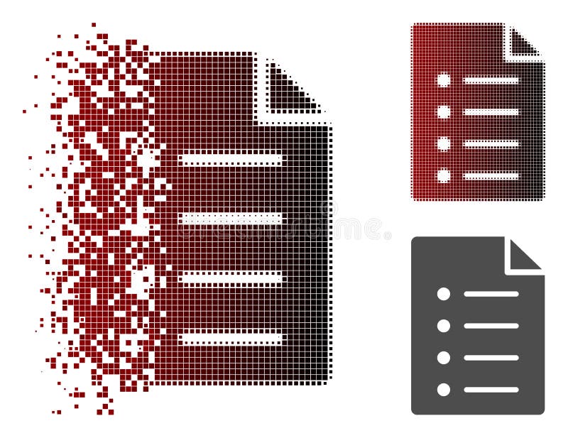 Sparkle Dotted Halftone List Page Icon Stock Vector - Illustration of ...