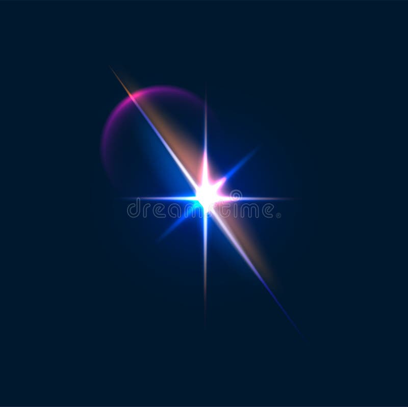 Sparkle Flare and Flash Effect, Star Glow Light Stock Vector ...