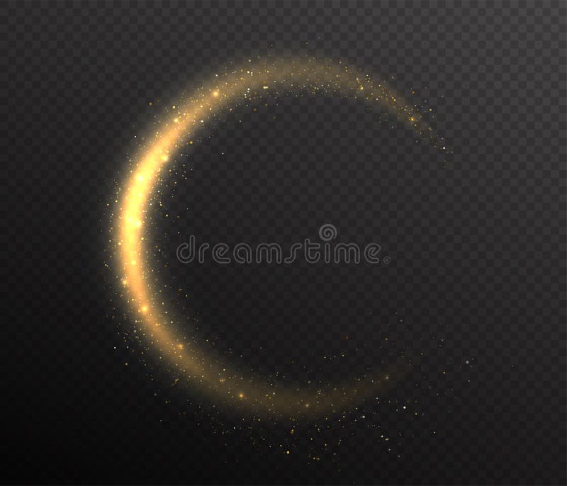 Sparkle Glitter Rounded Tail. Glow Dust Wave in the Air Stock Vector ...