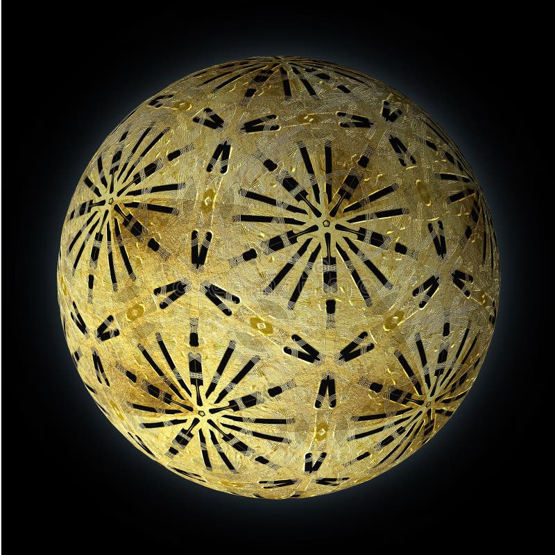 Sparkle Golden Globe Sphere Stock Illustration - Illustration of light ...