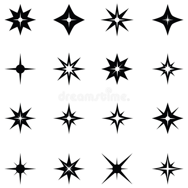 Sparkle icon set stock vector. Illustration of shiny - 131396983