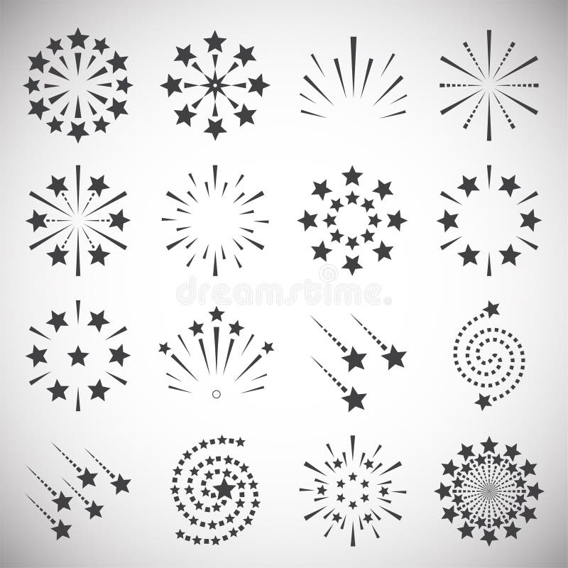 Sparkle Icons Set on Background for Graphic and Web Design. Simple ...