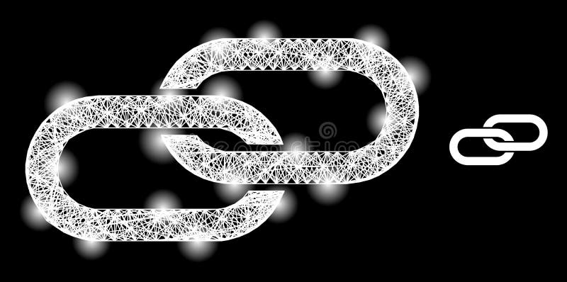 Magic Linear Mesh Chain with Lightspots Stock Vector - Illustration of ...