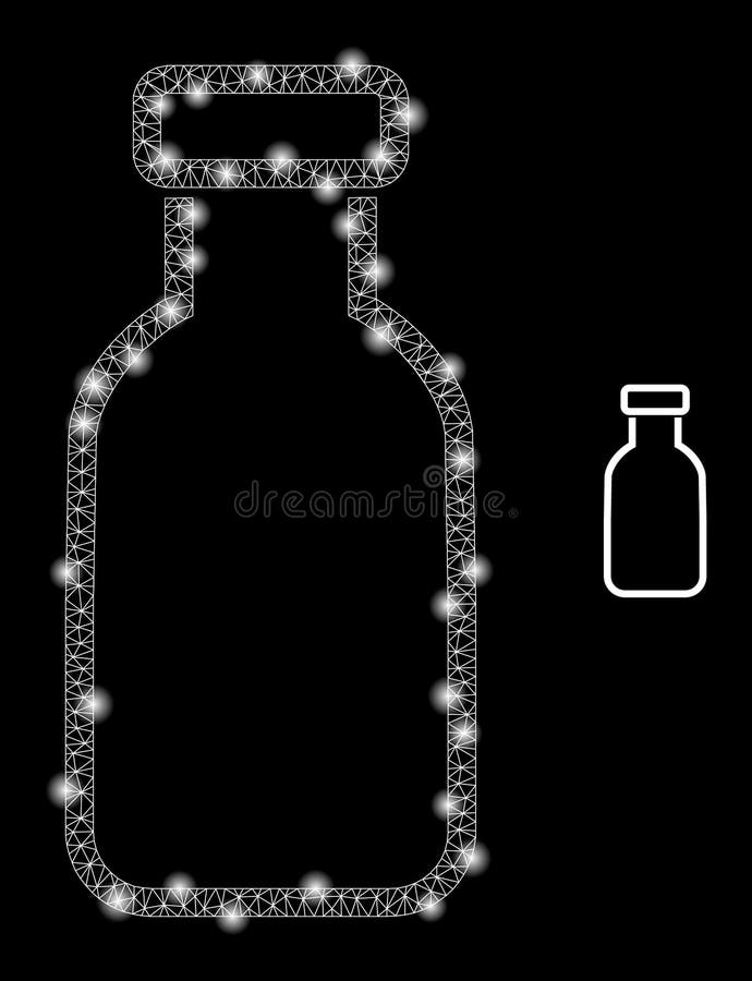 Glossy Network Empty Vial with Light Spots Stock Vector - Illustration ...