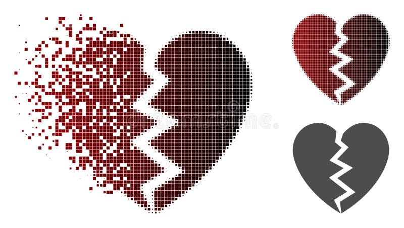 Sparkle Pixel Halftone Broken Heart Icon Stock Vector - Illustration of ... Sparkle Pixel Halftone Broken Heart Icon Stock Vector - Illustration of ...