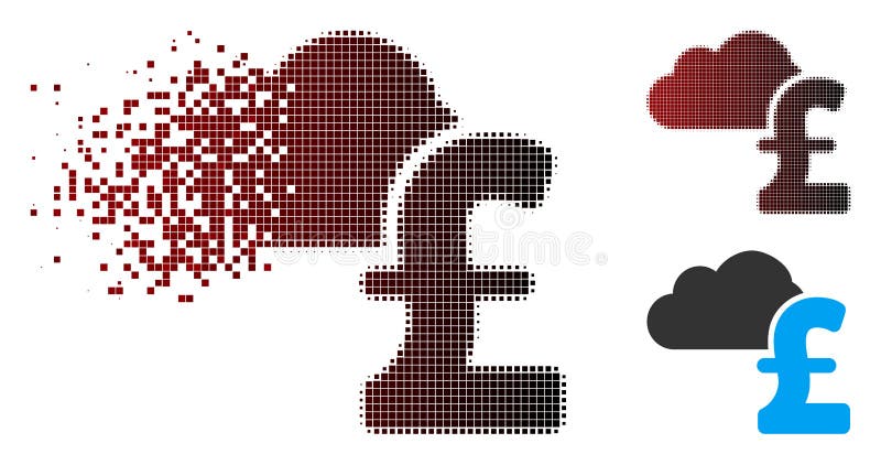 Sparkle Pixel Halftone Cloud Pound Banking Icon Stock Vector ... Sparkle Pixel Halftone Cloud Pound Banking Icon Stock Vector ...