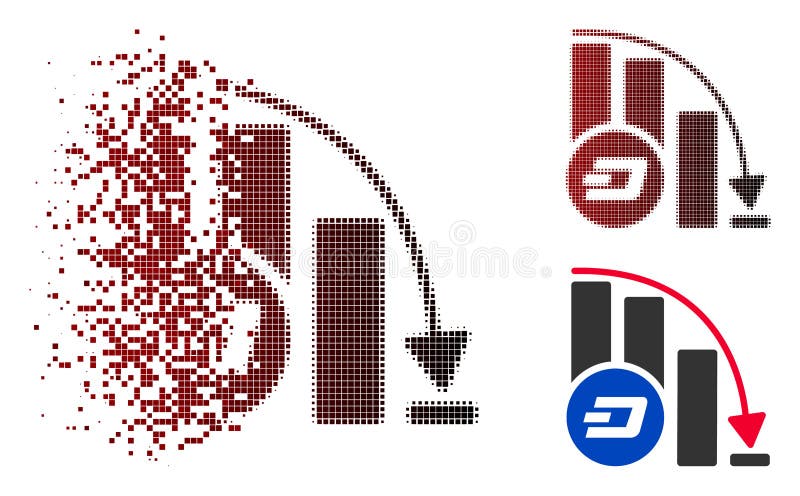 Sparkle Pixel Halftone Dashcoin Falling Acceleration Chart Icon Stock ... Sparkle Pixel Halftone Dashcoin Falling Acceleration Chart Icon Stock ...