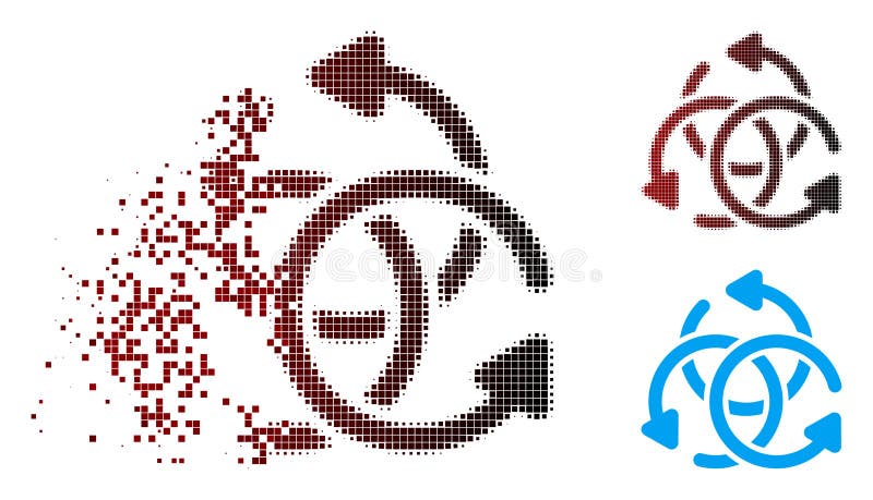 Sparkle Pixel Halftone Knot Rotation Icon Stock Vector - Illustration ...