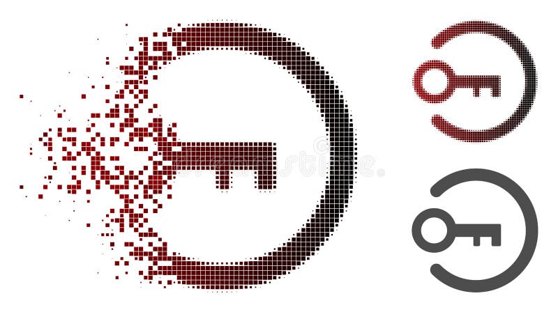 Sparkle Pixel Halftone Login Key Icon Stock Vector - Illustration of ...