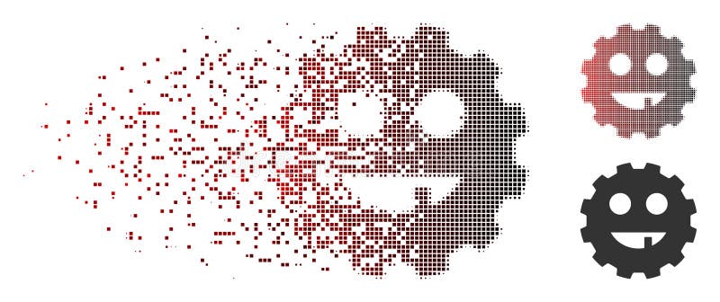 Sparkle Pixel Halftone Toothless Smiley Gear Icon Stock Vector ... Sparkle Pixel Halftone Toothless Smiley Gear Icon Stock Vector ...