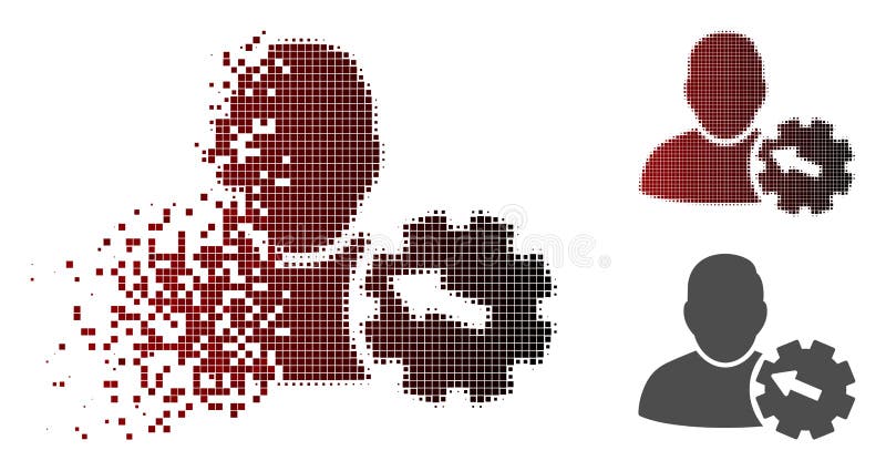 Sparkle Pixel Halftone User Integration Gear Icon Stock Vector ... Sparkle Pixel Halftone User Integration Gear Icon Stock Vector ...