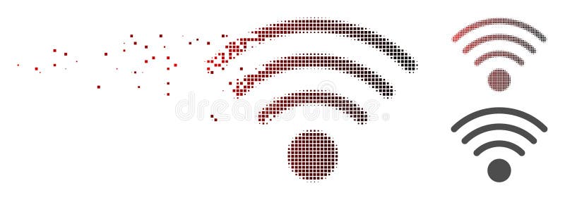 Sparkle Pixel Halftone Wi-Fi Source Icon Stock Vector - Illustration of ...