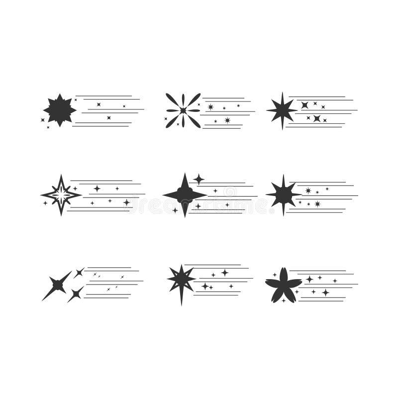 Sparkle Star Icon Different Shape Design Vector Collection Stock Vector ...