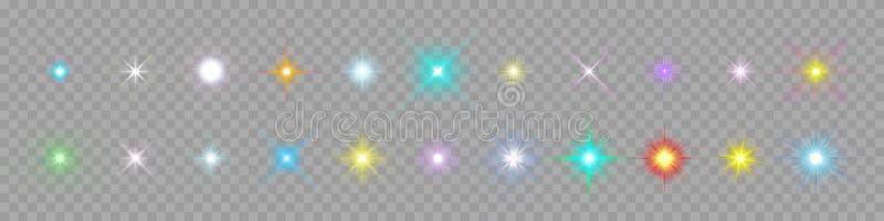 Sparkle Star Light. Vector Magic Shine Glowing Sparkles Glowing Effect ...