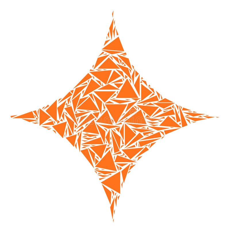 Sparkle Star Mosaic of Triangles Stock Vector - Illustration of element ...
