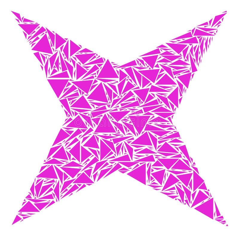 Sparkle Star Mosaic of Triangles Stock Vector - Illustration of flash ...