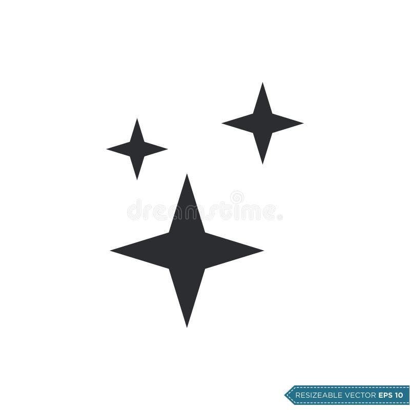 Sparkle Star Shiny Icon Vector Template Illustration Design Stock ...