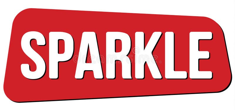 SPARKLE Text on Red Trapeze Stamp Sign Stock Illustration ...