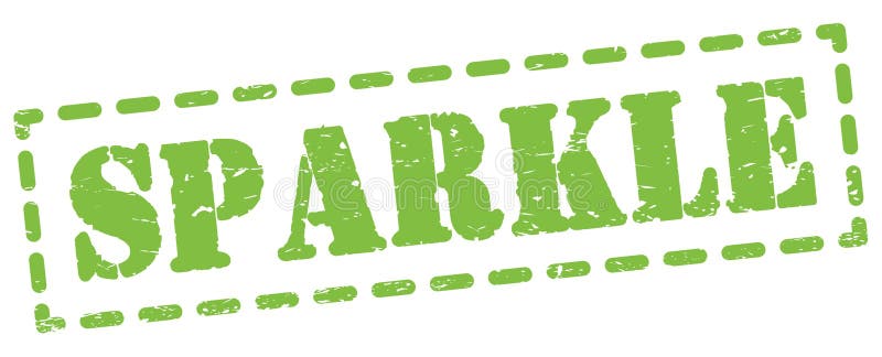 SPARKLE Text Written on Green Stamp Sign Stock Illustration ...