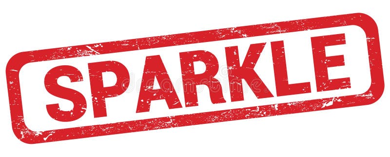 SPARKLE Text Written on Red Rectangle Stamp Stock Illustration ...