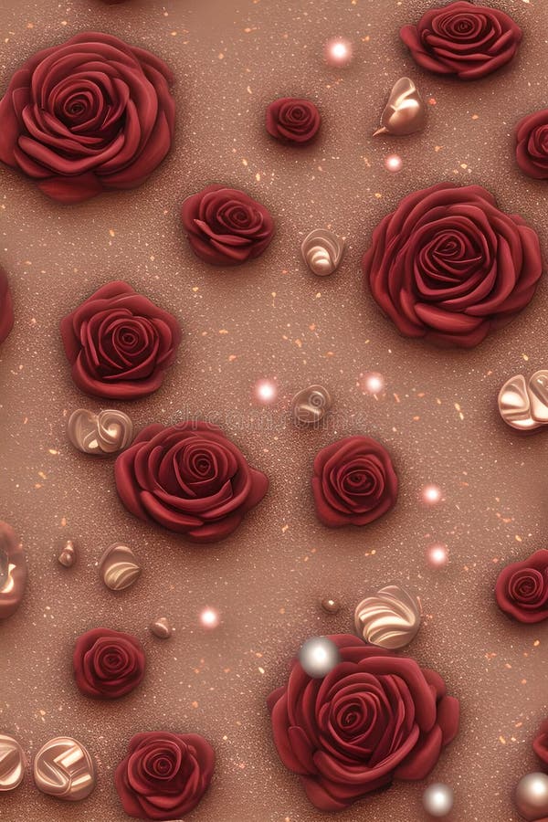 Sparkle Flare Flash Roses Pearl Abstract Background AI-Generated Stock ...
