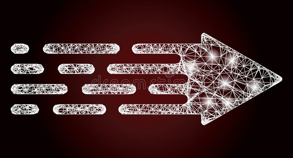 Glossy Net Mesh Transition Arrow with Lightspots Stock Vector ...