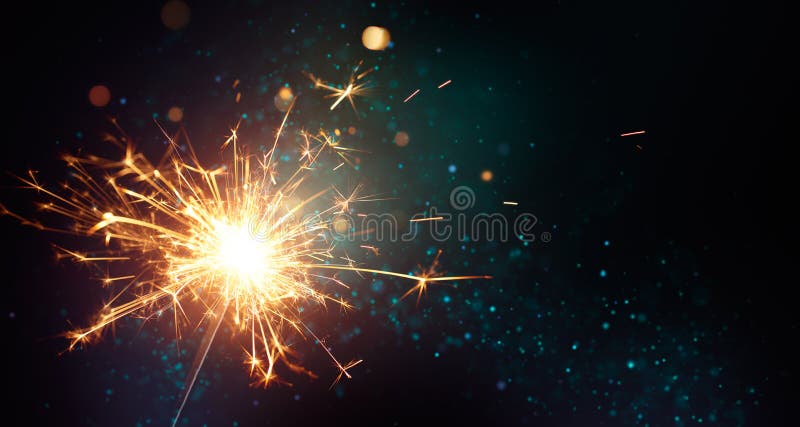 Sparkler on Abstract Background Stock Image - Image of banner ...