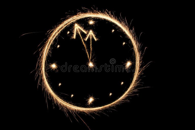 Sparkler clock stock image. Image of horometer, closeups - 1484459