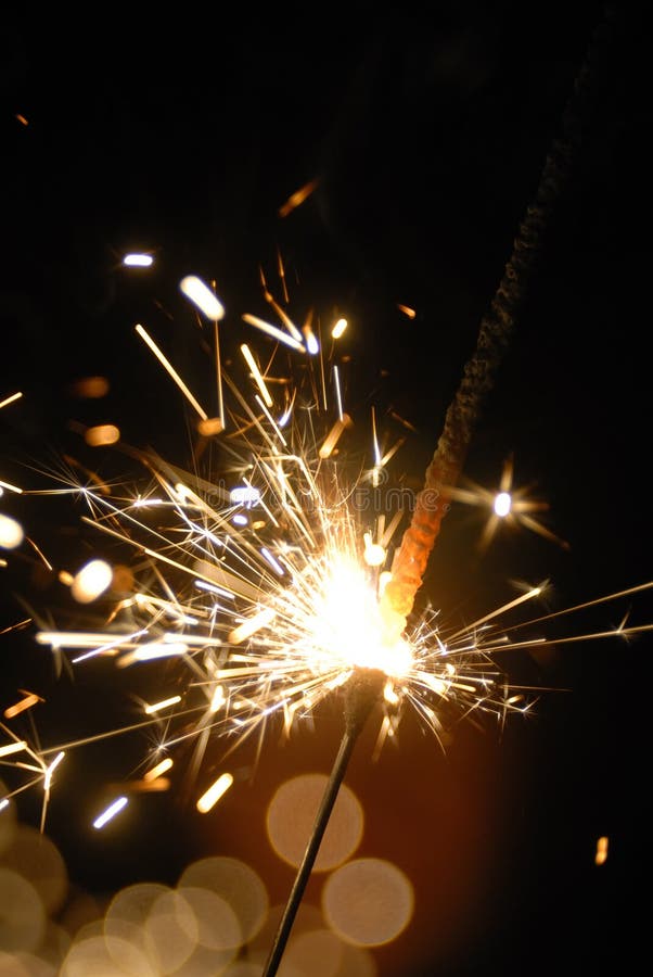 Sparkler in the dark stock photo. Image of pattern, burning - 12230844