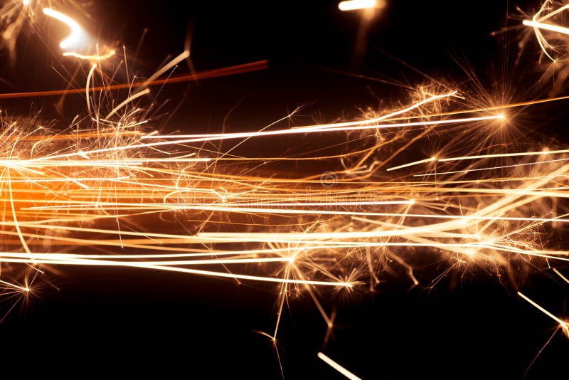 Sparkler, Firework at Night Macro Stock Image - Image of closeup, flare ...
