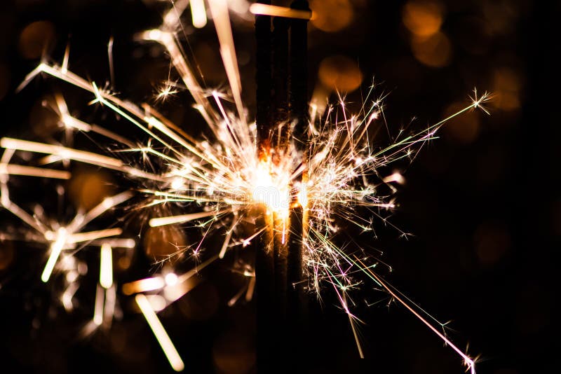 Sparkler Glowing in the Dark Stock Image - Image of flash, beautiful ...