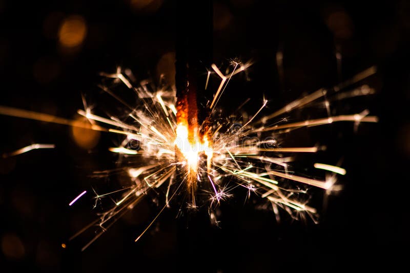 Sparkler Glowing in the Dark Stock Image - Image of energy, beautiful ...
