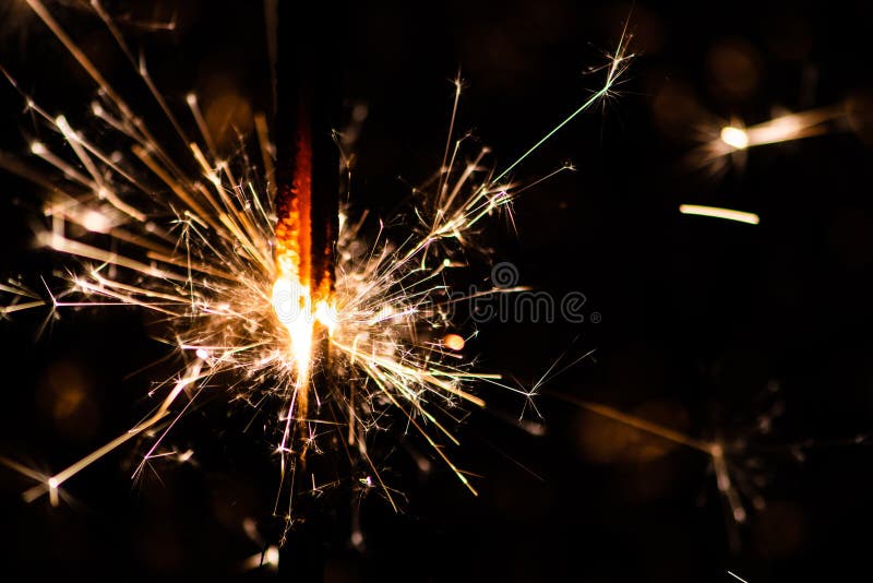 Sparkler Glowing in the Dark Stock Photo - Image of closeup, beautiful ...