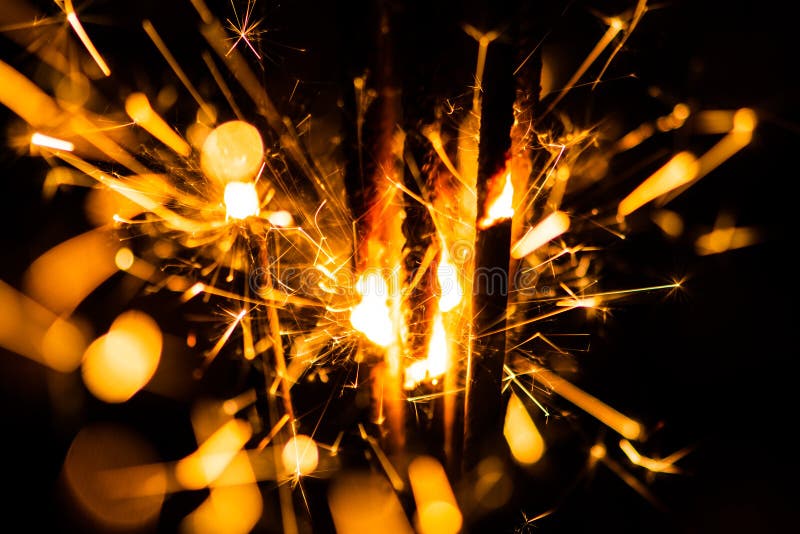 Sparkler Glowing in the Dark Stock Image - Image of burn, magic: 153461827