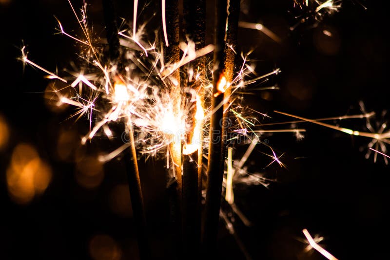 Sparkler Glowing in the Dark Stock Image - Image of glowing, beautiful ...