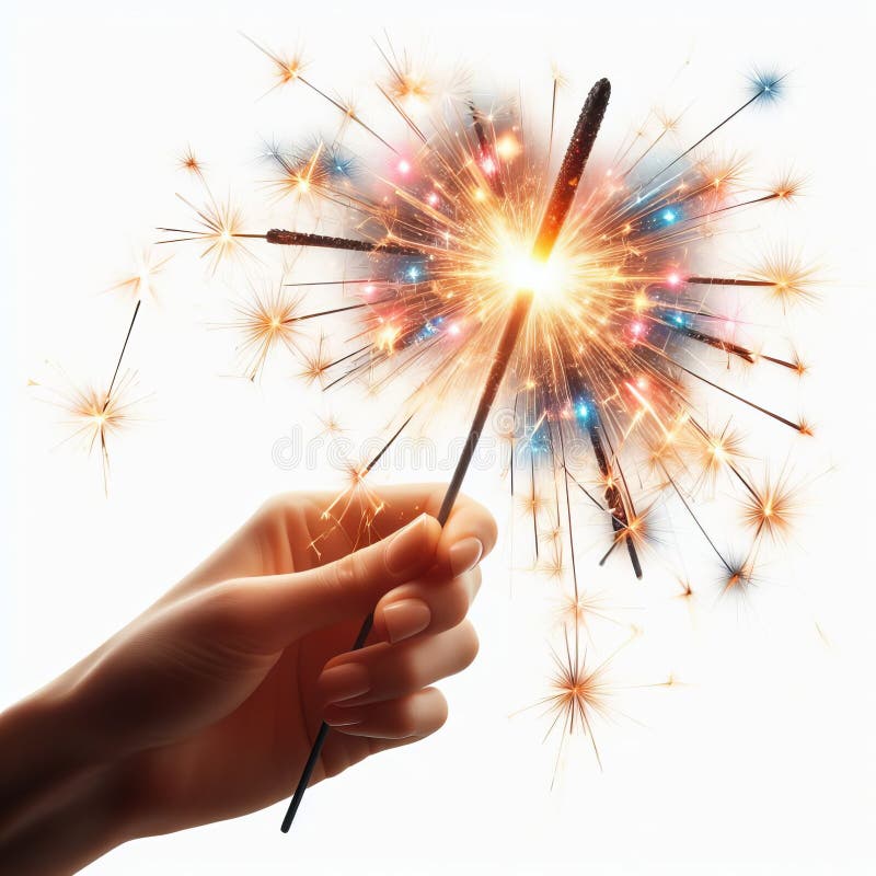 Sparkler a Handheld Firework that Emits Colored Sparks and Ligt Stock ...