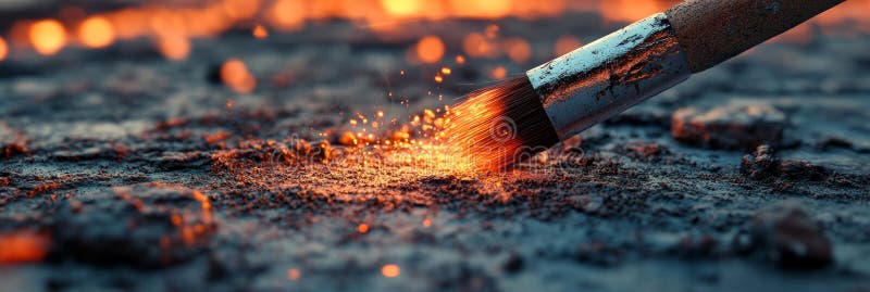 Sparkler Sparks Align in a Straight Line To Form a Trail of Light Stock ...